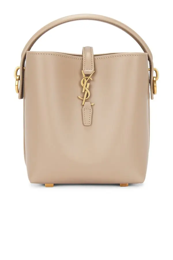 Saint Laurent Le 37 Mini Bucket Bag - Dark Beige