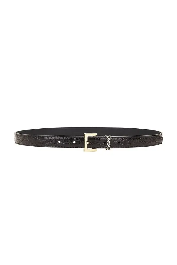 Saint Laurent Leather Belt - Fondente