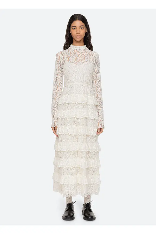Sea Seraphina Lace Dress In White - 25% Off | Editorialist