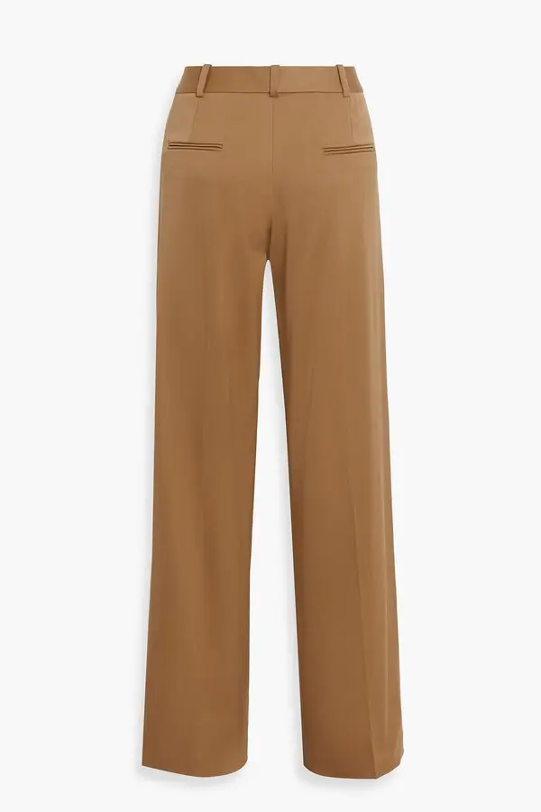 Another Tomorrow Wool-blend Straight-leg Pants - Light Brown