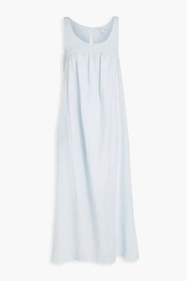 simple linen midi dress Timeless Oatmeal Linen Midi Dress | Trendy Women's Dresses