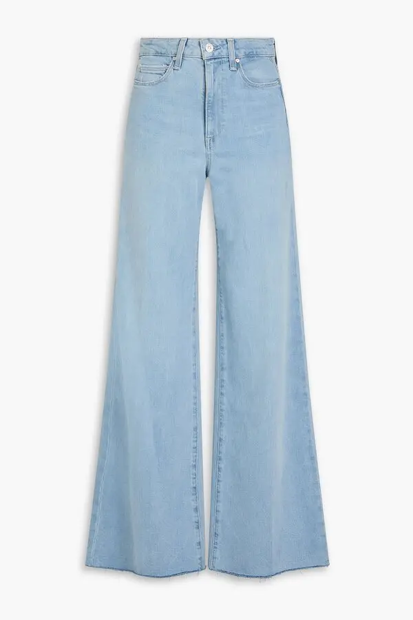 Paige Harper High-rise Wide-leg Jeans - Light Denim