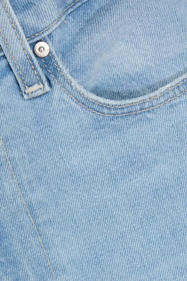Paige Harper High-rise Wide-leg Jeans - Light Denim