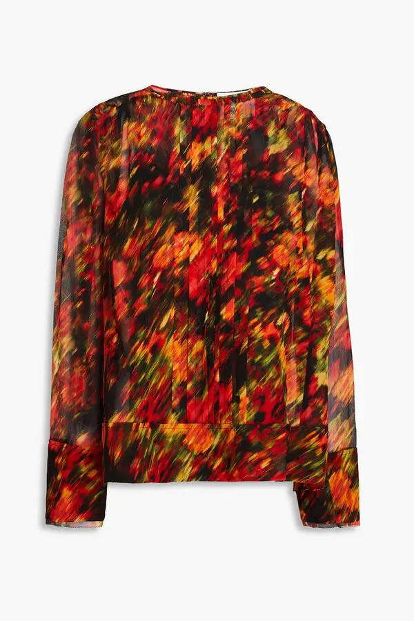 3.1 Phillip Lim Pintucked Printed Blouse