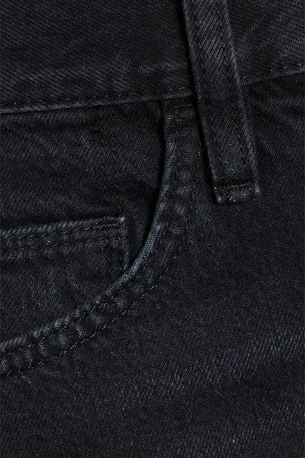 FRAME High-rise Wide-leg Jeans - Black