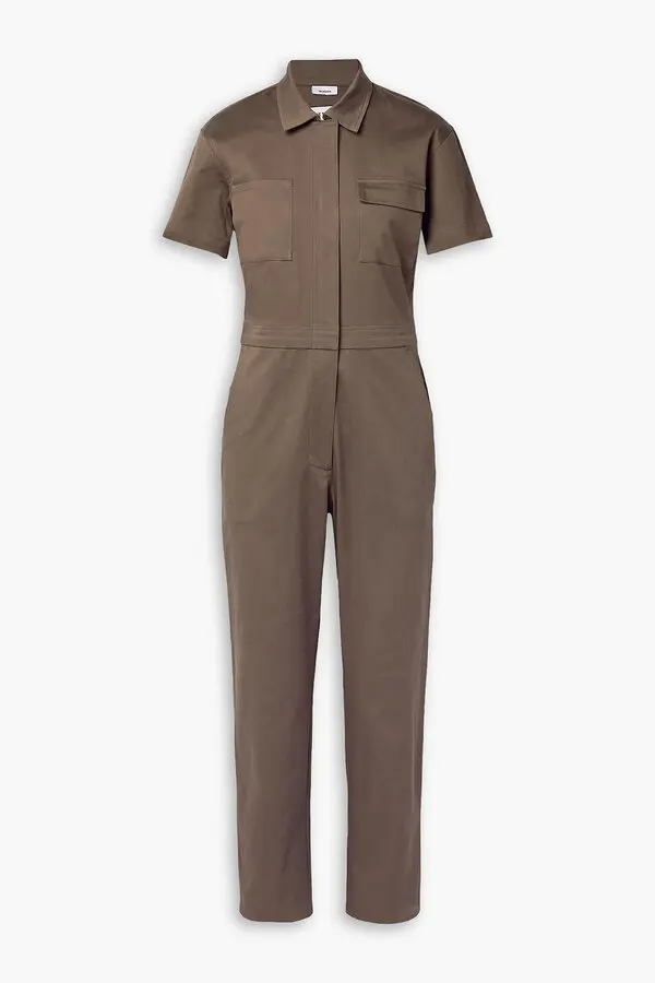 RIVET UTILITY Worker Cotton-blend Twill Jumpsuit - Brown