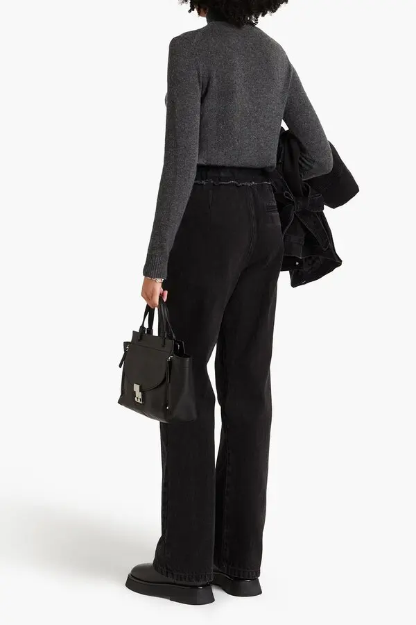 3.1 Phillip Lim Frayed High-rise Straight-leg Jeans