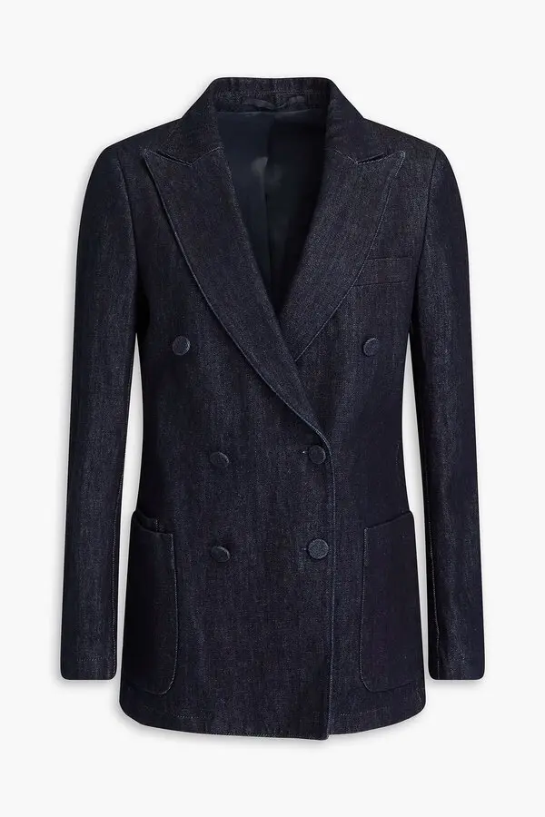 Officine Générale Manon Double-breasted Denim Blazer