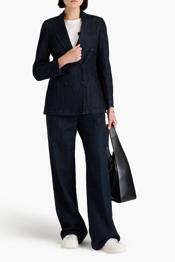 Officine Générale Manon Double-breasted Denim Blazer