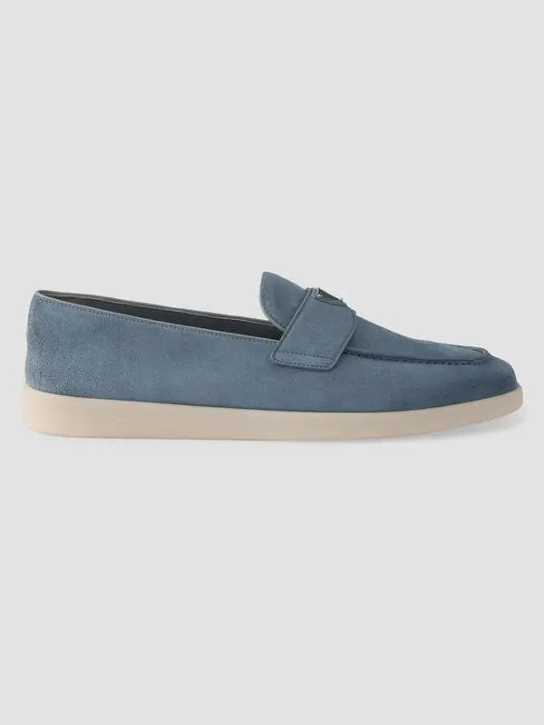 Prada Suede Loafers - Blue Grey