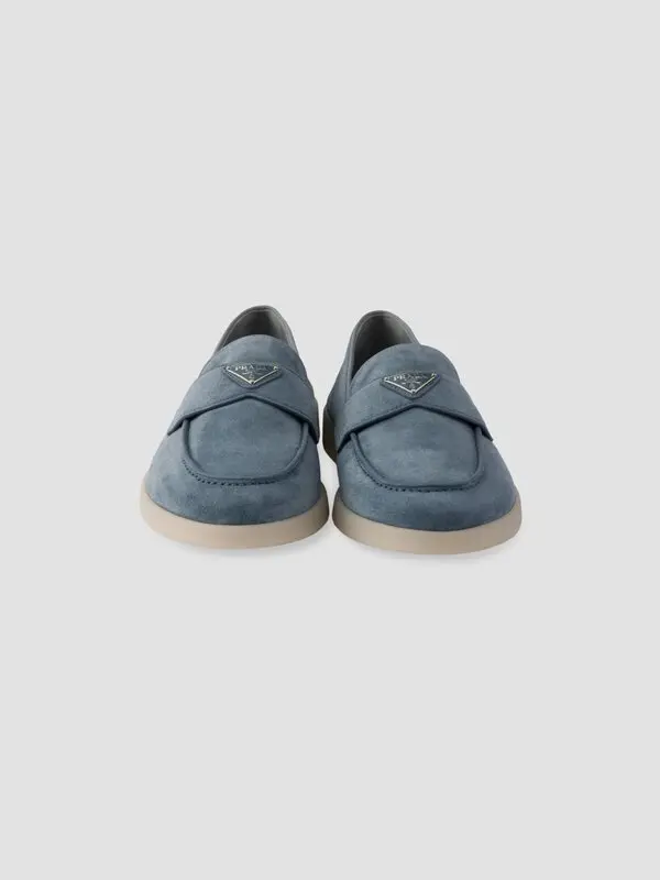 Prada Suede Loafers - Blue Grey