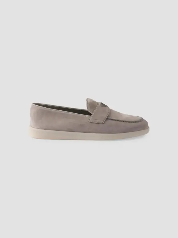 Prada Suede Loafers - Grey