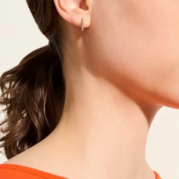 John Hardy Pavé Diamond Hoop Earrings, 13mm