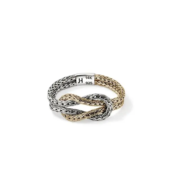 John Hardy Love Knot Gold And Silver Ring 3.6mm - Sterling Silver