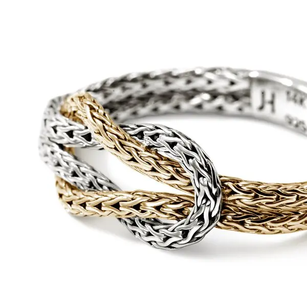 John Hardy Love Knot Gold And Silver Ring 3.6mm - Sterling Silver