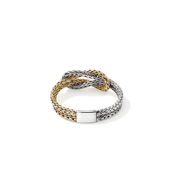 John Hardy Love Knot Gold And Silver Ring 3.6mm - Sterling Silver
