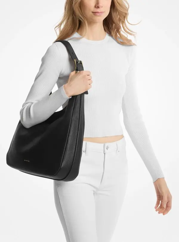 Michael Kors Nolita Large Hobo Shoulder Bag - Black