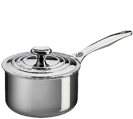 LE CREUSET Stainless Steel 3-qt Saucepan With L Id - Silver