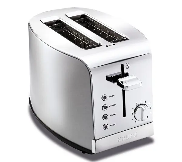 KRUPS 2-slice 5-function Stainless Steel Toaste R - Silver