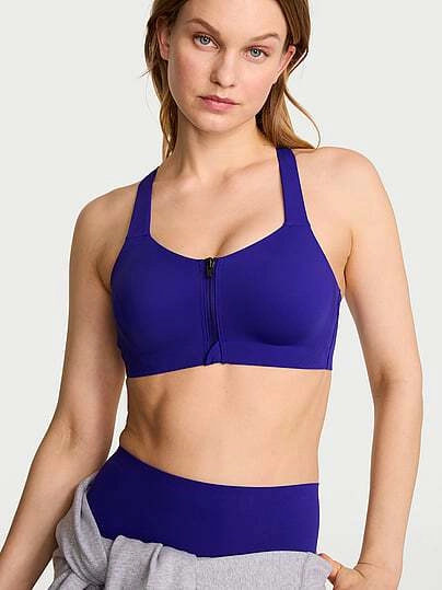 Victoria's Secret Vsx Knockout™ Front-close Sports Bra - Blue