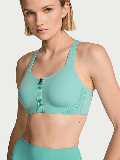 Victoria's Secret Vsx Knockout™ Front-close Sports Bra - Blue