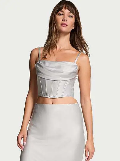 Victoria's Secret Satin Draped Corset Top