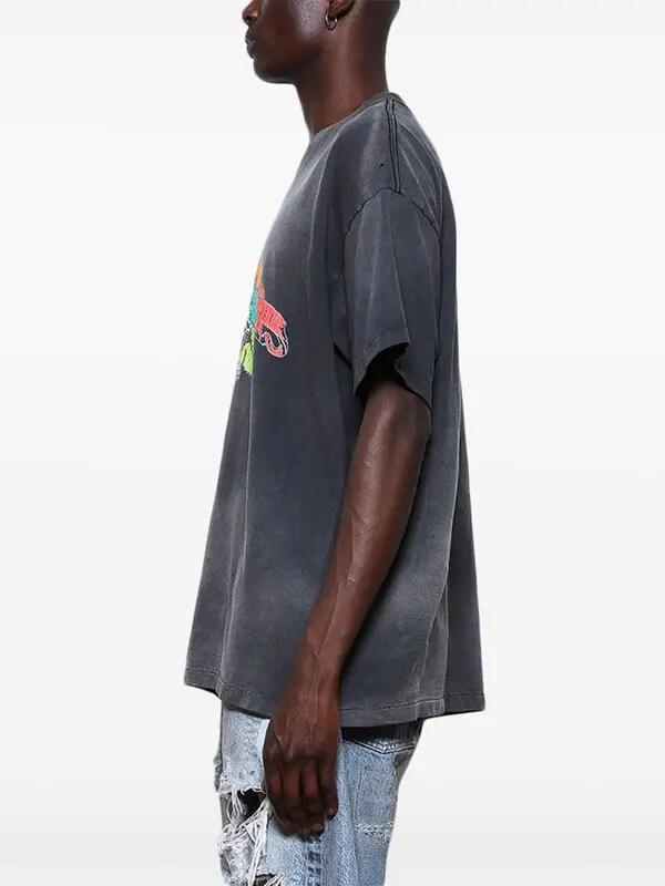 SAINT MXXXXXX Lastman Beating T-shirt - Black | Editorialist