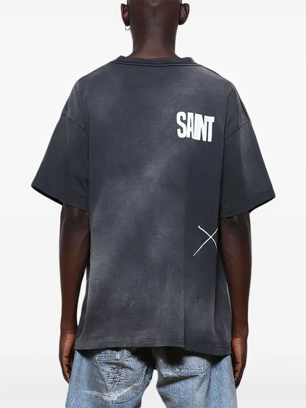 SAINT MXXXXXX Lastman Beating T-shirt - Black | Editorialist