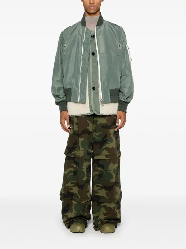 Sacai Twill Bomber Jacket - Green