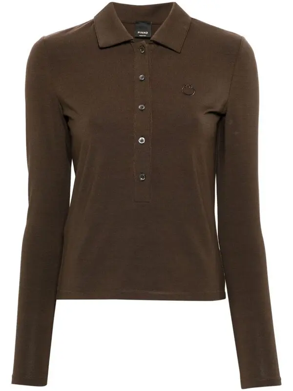Pinko Portafoto Polo Top - Green