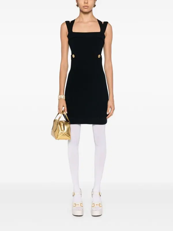 Patou Double-strap 3d-knit Mini Dress