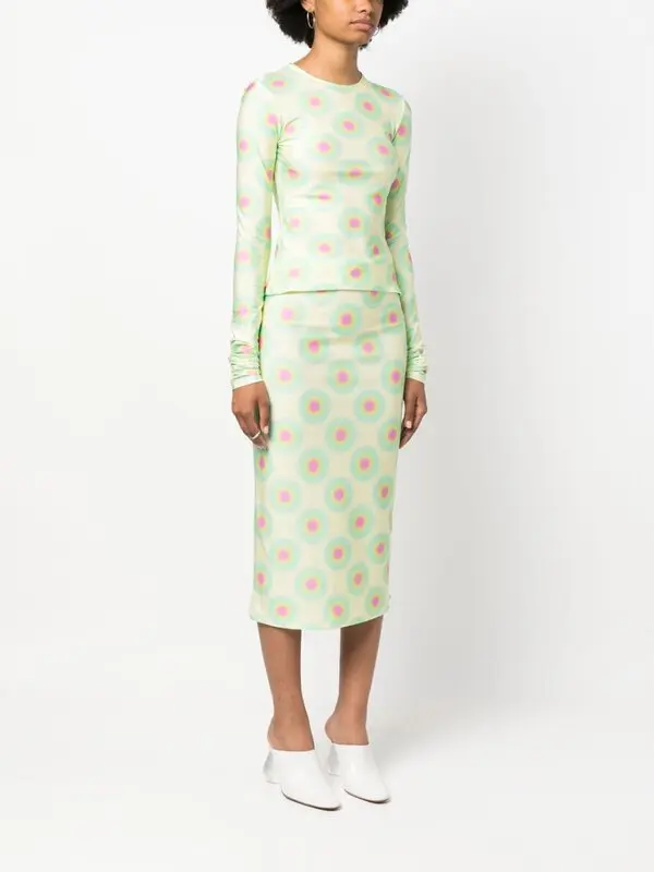 Sportmax Graphic-print T-shirt - Yellow