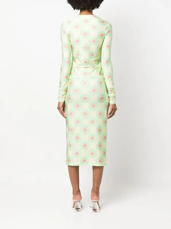 Sportmax Graphic-print T-shirt - Yellow