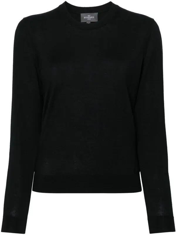 Eric Bompard Extrafine Round-neck Sweater - Black