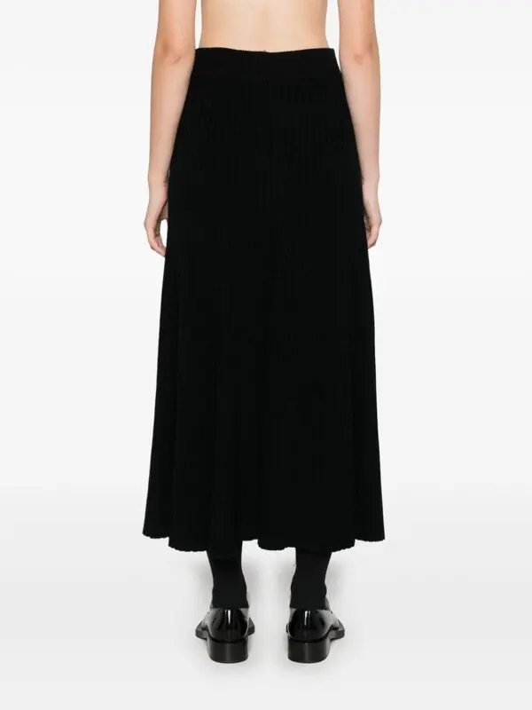 Eric Bompard Buttoned Maxi Skirt - Black