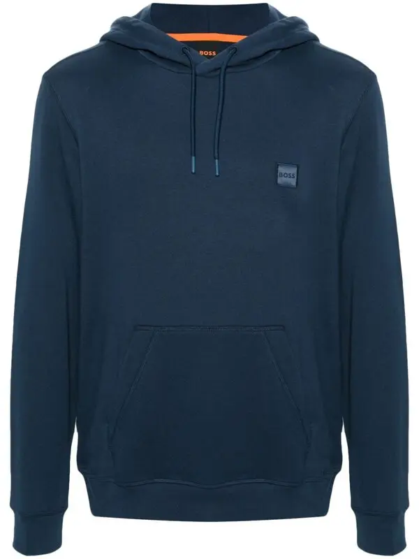 BOSS Logo Patch Cotton Hoodie