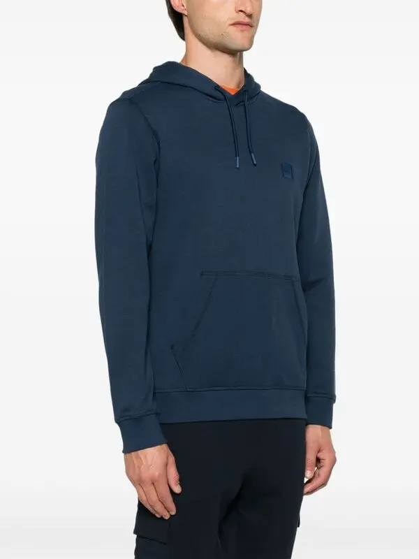 BOSS Logo Patch Cotton Hoodie