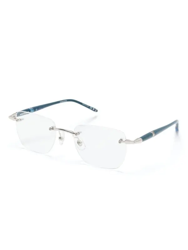 Montblanc Rectangle-frame Eyeglasses - Blue