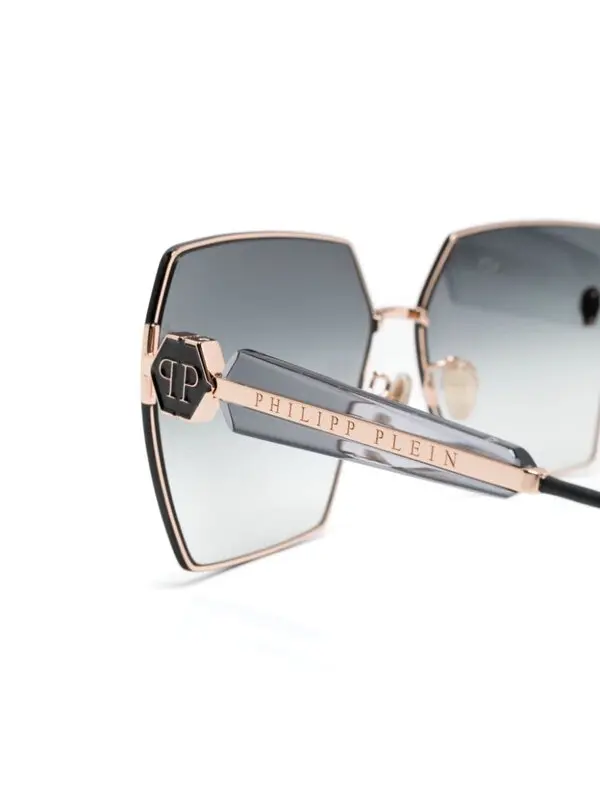 Philipp Plein Skull-appliqué Oversize Sunglasses