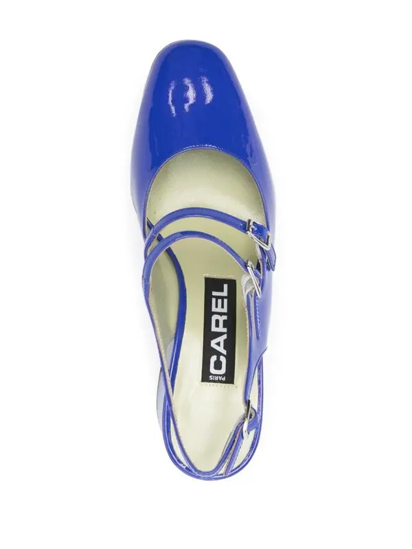 CAREL 60mm Banana Slingback Pumps - Blue