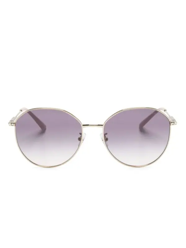 JIMMY CHOO Crystal-embellished Sunglasses - Gold
