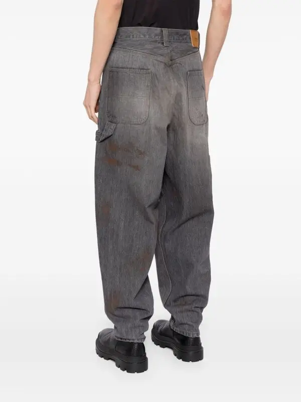 DOUBLET Spray-paint Effect Tapered Jeans
