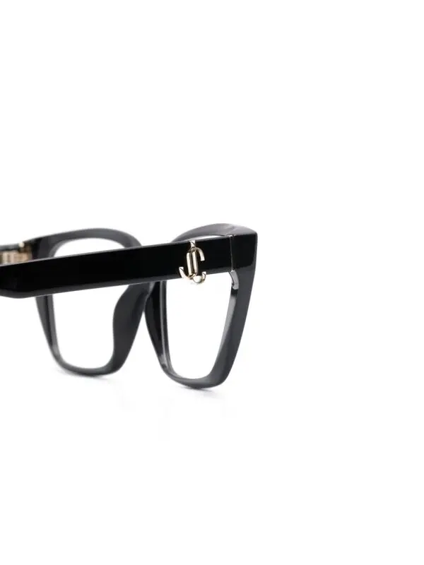 JIMMY CHOO Rectangle-frame Glasses - Black