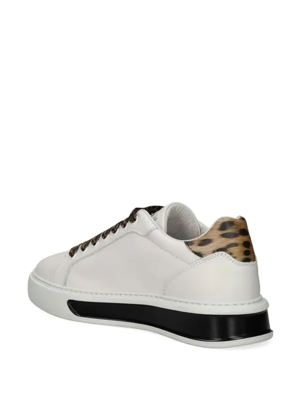 Roberto Cavalli Snake-plaque Leather Sneakers