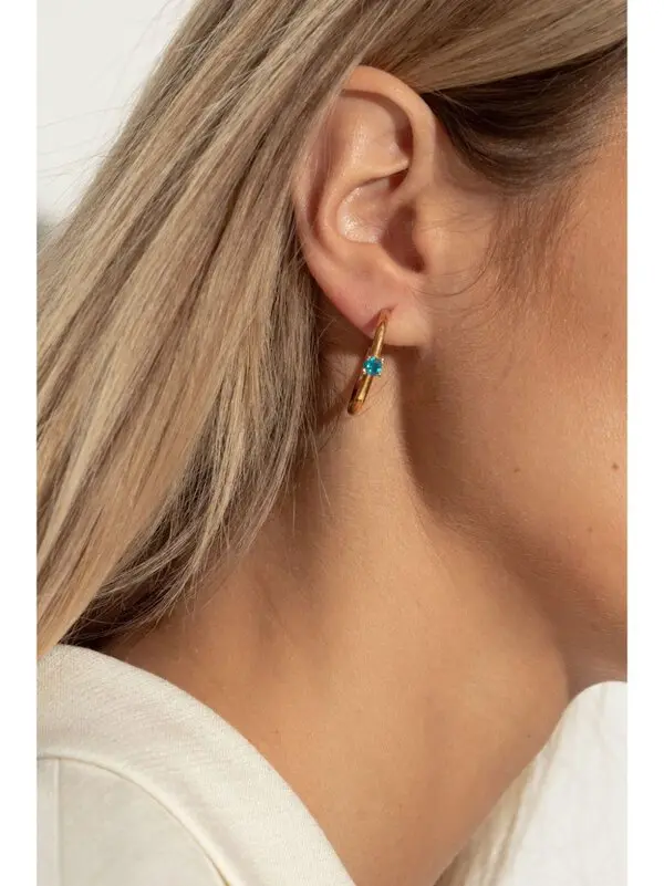 Kate Spade New York Crystal Embellished Hoop Earrings