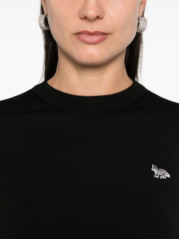 Maison Kitsuné Baby Fox-patch Sweater - Black