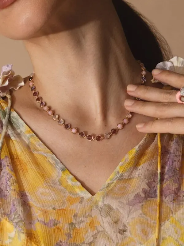 Irene Neuwirth 18kt Rose Multi-stone Necklace
