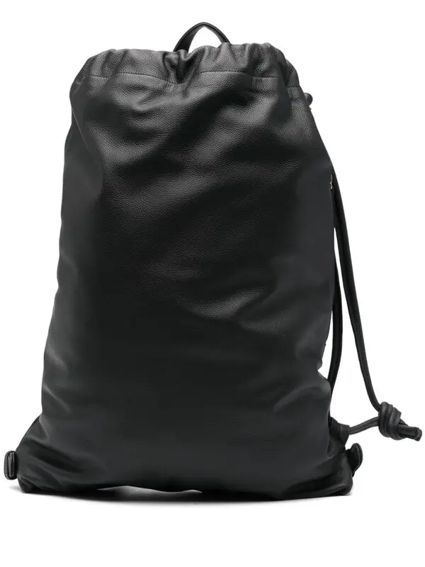 Eleventy Leather Backpack - Black