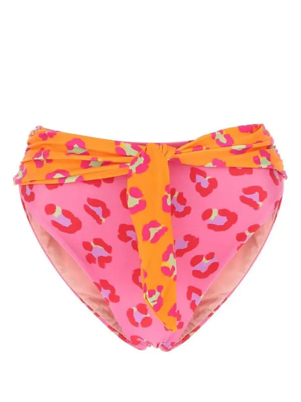 Farm Rio Animal Print Bikini Bottom - Pink