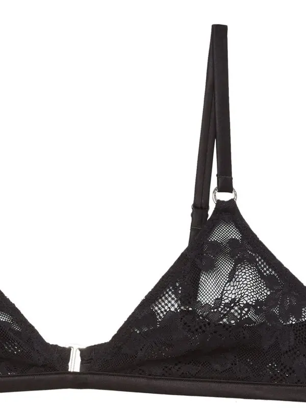 FLEUR DU MAL Le Stretch Lace Triangle Bra - Black